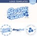 Retro Blue Logo Design Template: DIY Editable Business Logo (digital ...