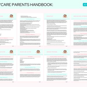 Editable Daycare Parent Handbook: 39-page Canva Template - Etsy
