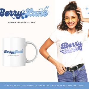 Retro Blue Logo Design Template: DIY Editable Business Logo (digital ...
