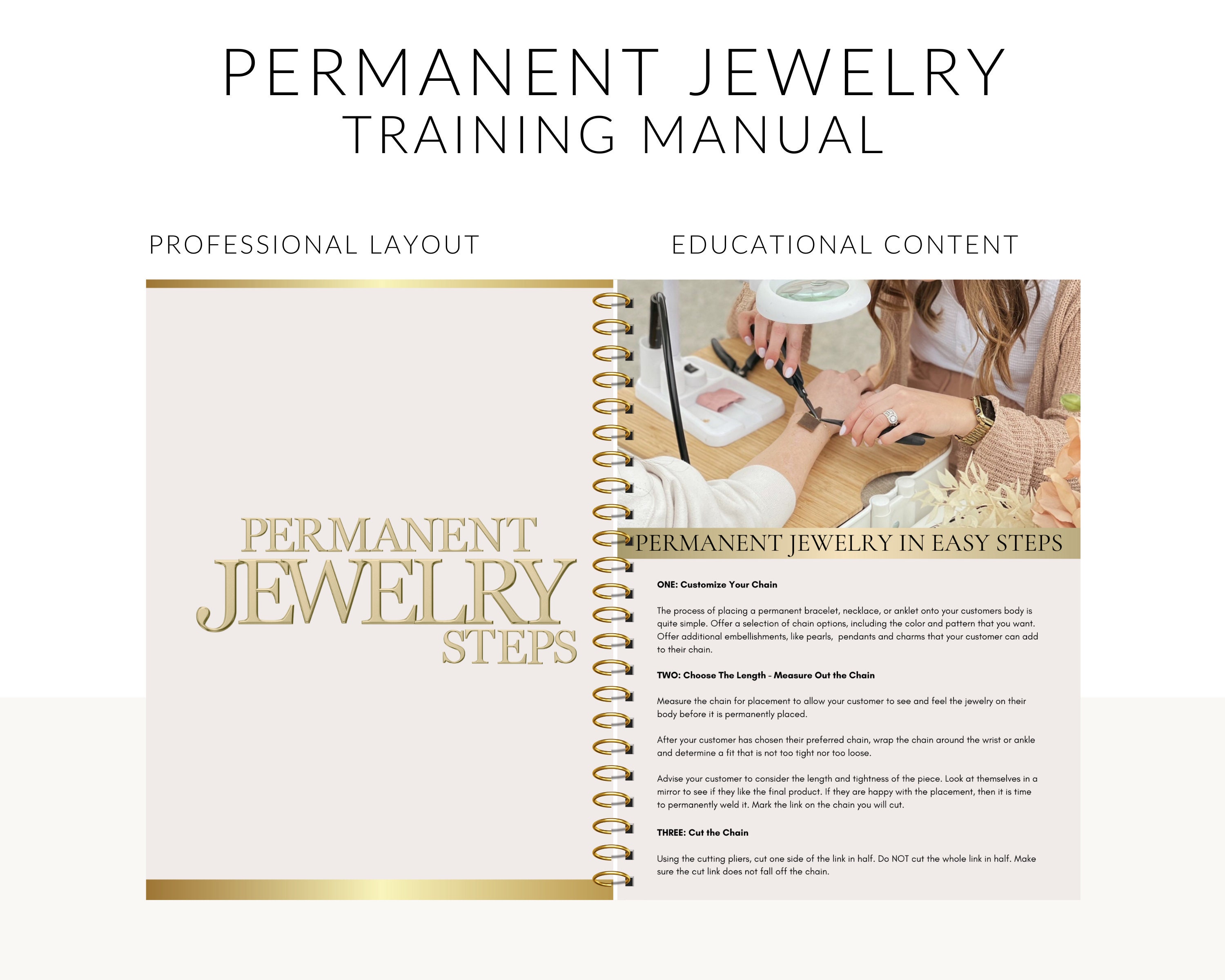 Permanent Jewelry Training Manual: 112 Page Comprehensive Guide (edit in Canva) - Etsy