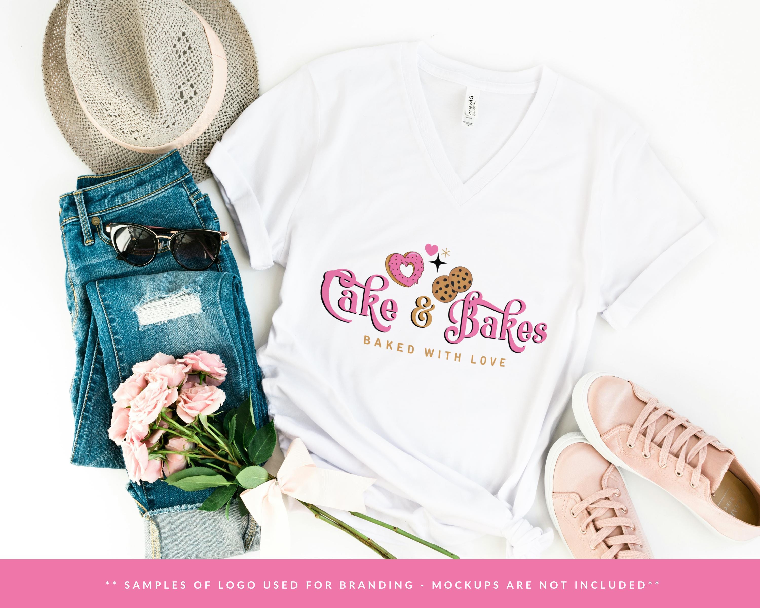 Editable Bakery Logo Design: Cake & Bakes Branding (canva Instant ...