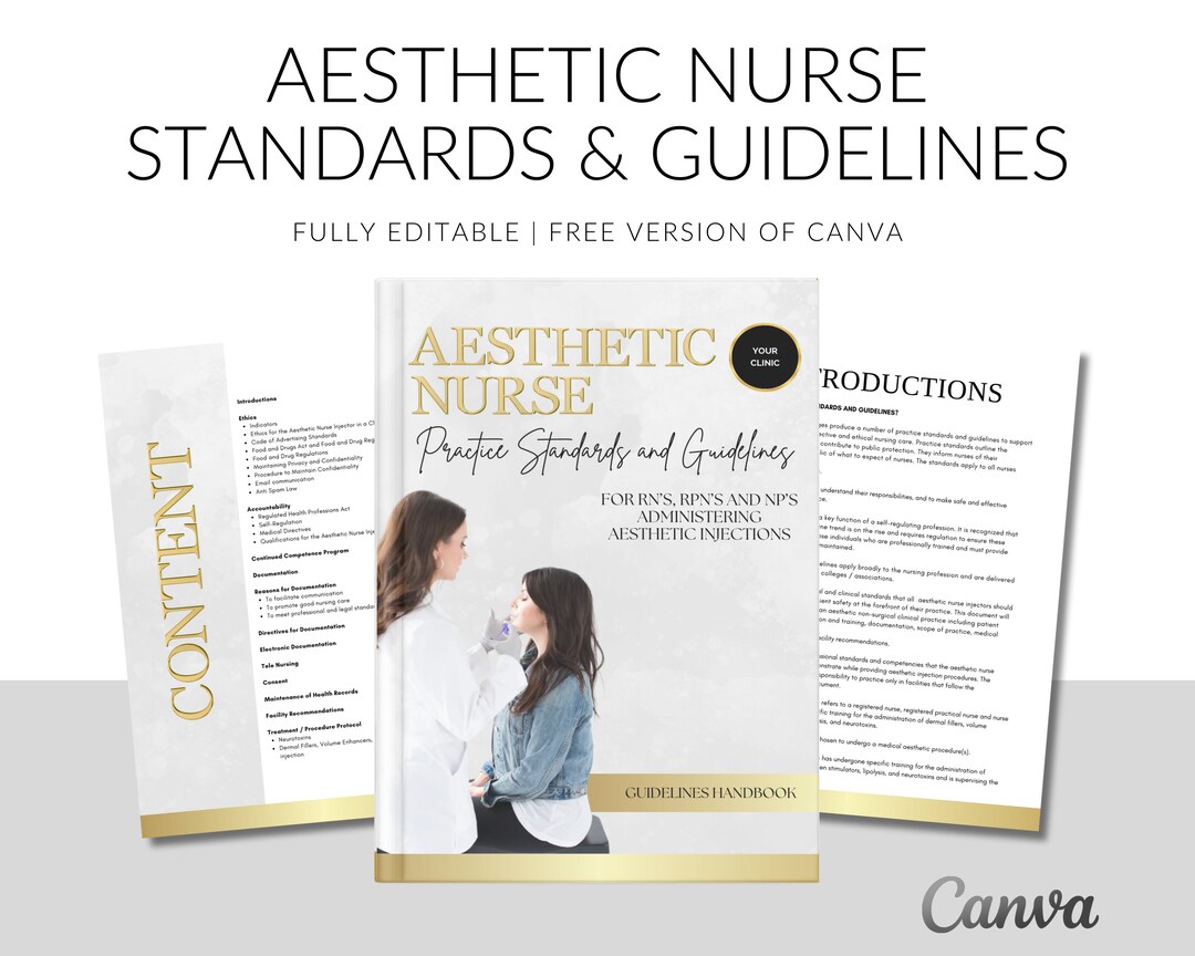 Aesthetics Nurse Injector Practice Standards Handbook (canva Template ...