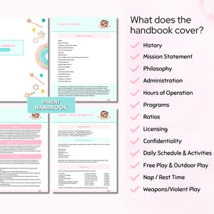 Editable Daycare Parent Handbook: 39-page Canva Template - Etsy