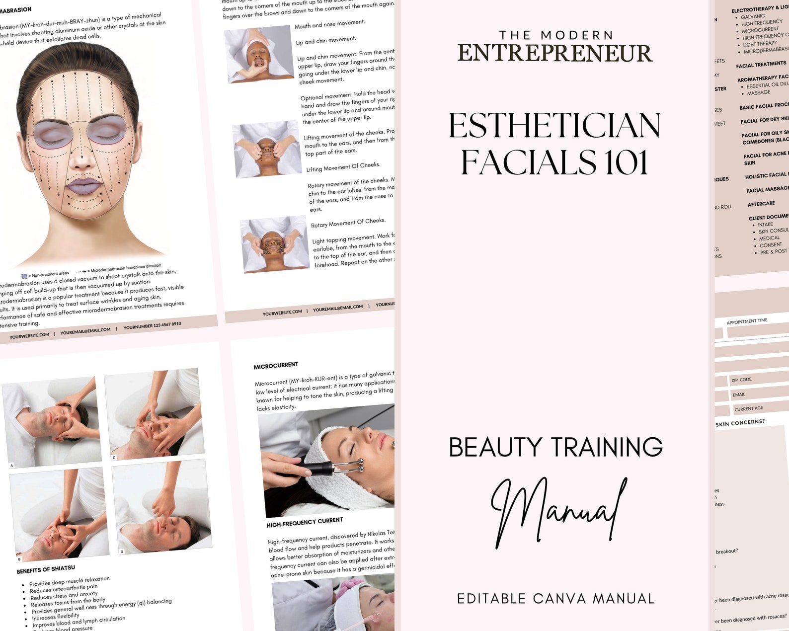 Esthetician Facials Training Manual, Facials Theory, Facials Steps ...