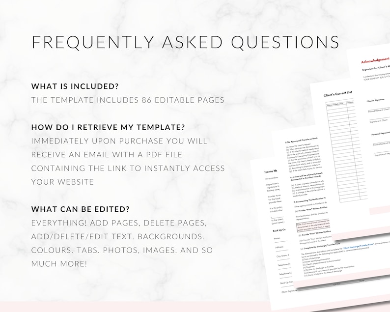 Home Care Client Handbook: Editable Canva Template (US Letter) - Etsy