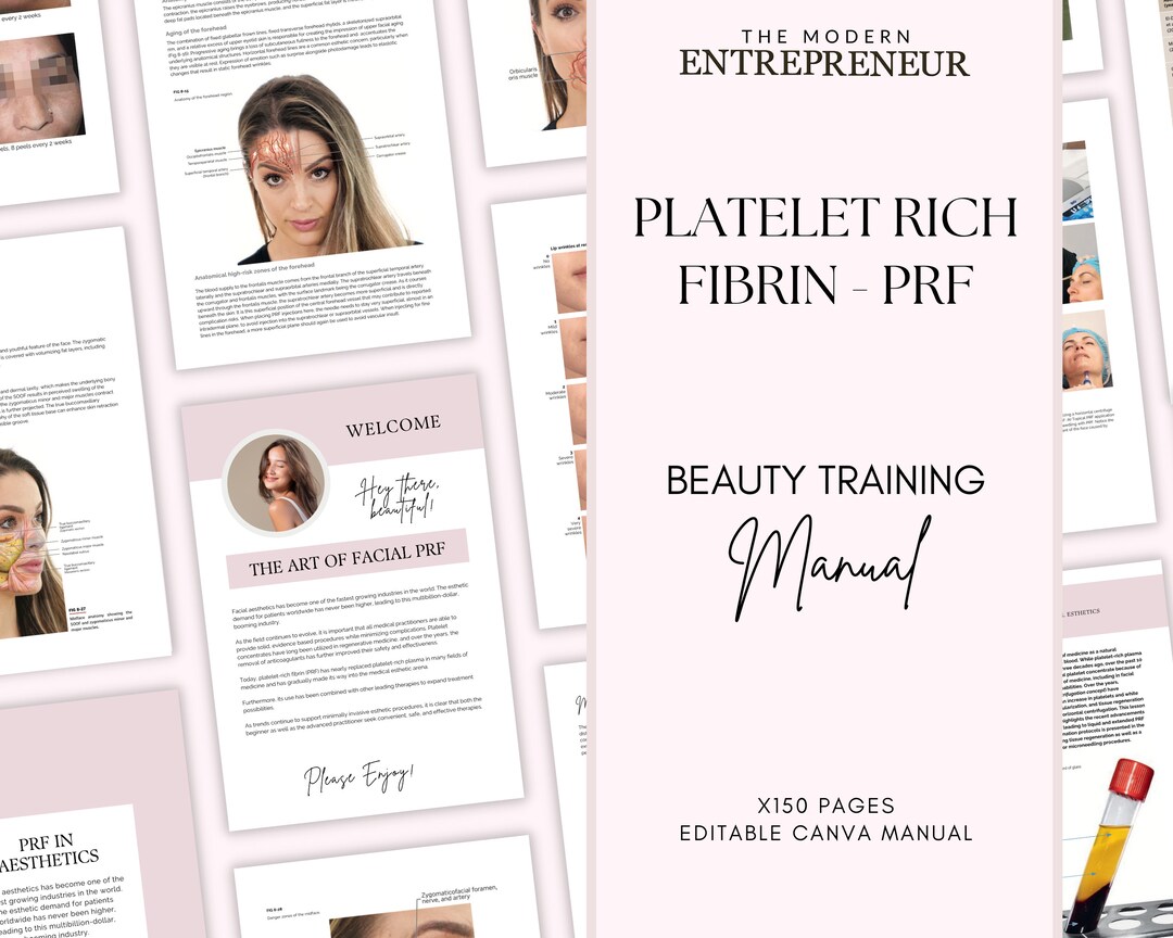 PRF Training Manual, Platelet Rich Fibrin, Facial Rejuvenation, Natural Aesthetics Injections ...