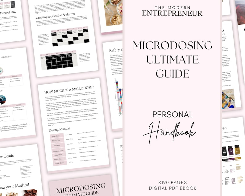 Microdosing Guide, Workbook, Handbook, Microdosing Ebook, PDF User ...