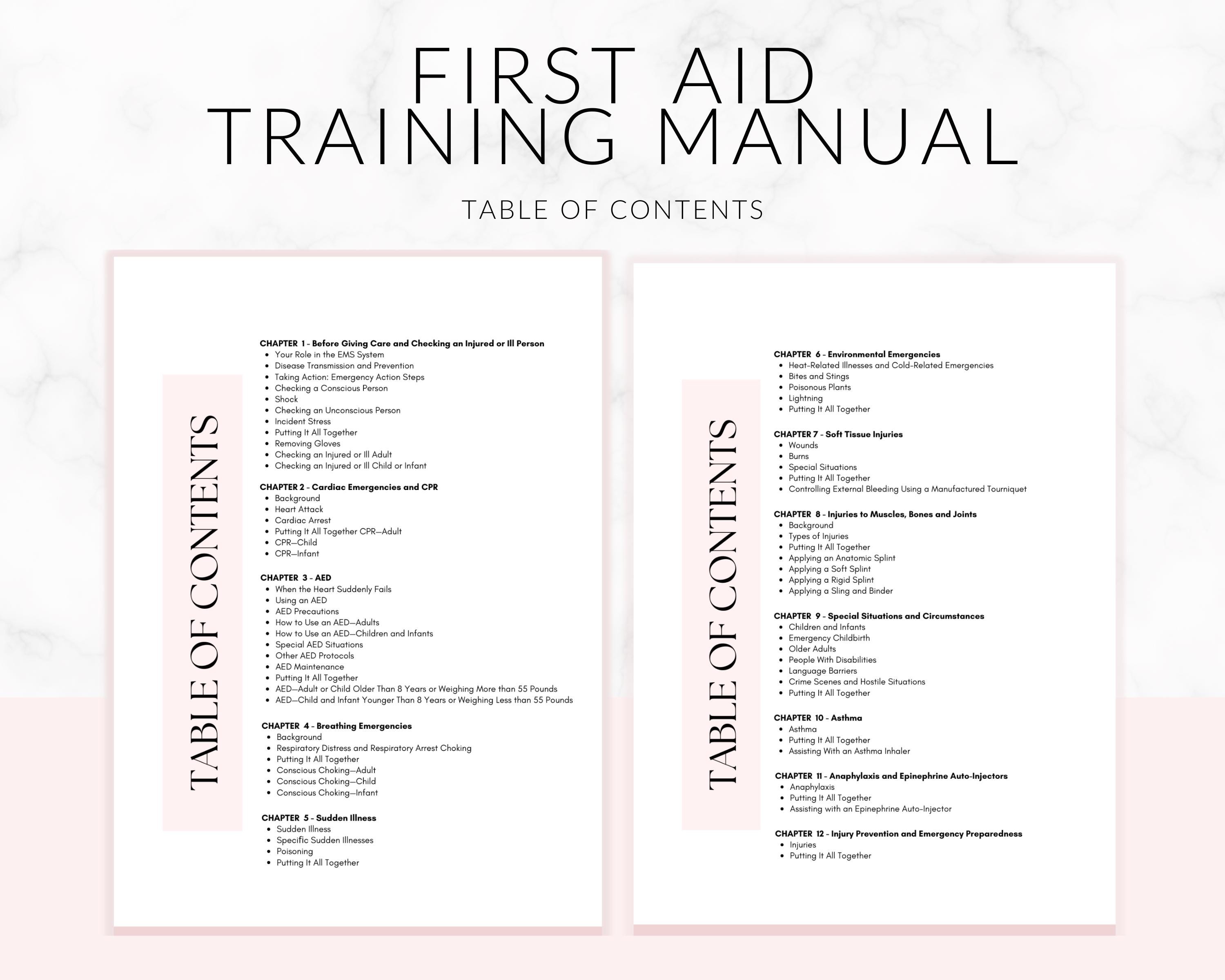 First Aid Training Manual, CPR, AED, Study Guide, Edit in Canva - Etsy UK