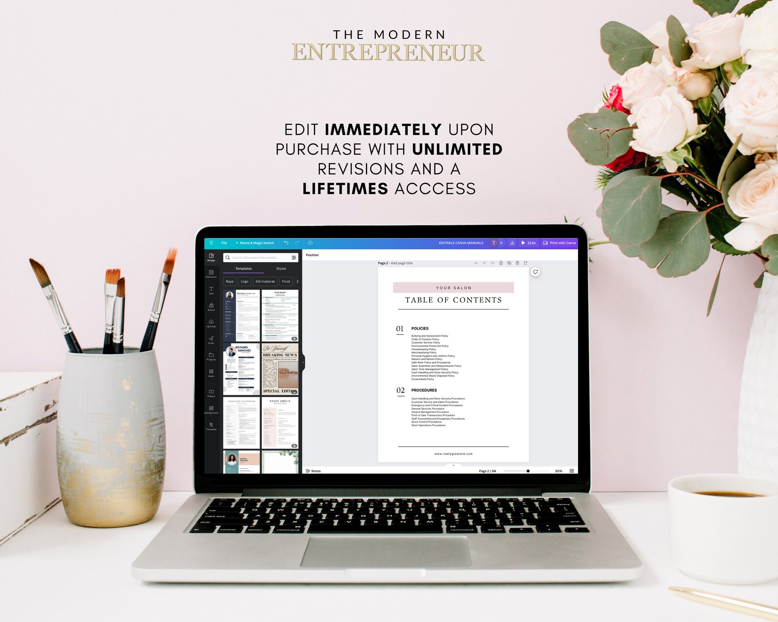 Hyaluron Pen Fat Dissolve Training Manual: Editable Canva Template ...