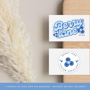 Retro Blue Logo Design Template: DIY Editable Business Logo (digital ...