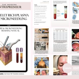 PRP Training Manual, Platelet Rich Plasma Guide, PRP & Microneedling ...