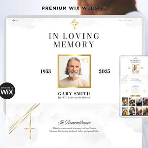Online Memorial Wix Website Template, Memorials, Tributes and Eulogies ...