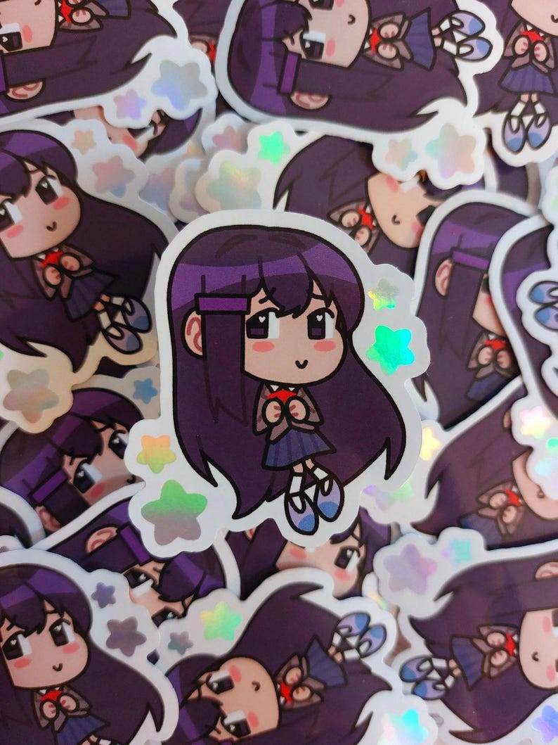 Doki Doki Literature Club Holographic Stickers - Etsy
