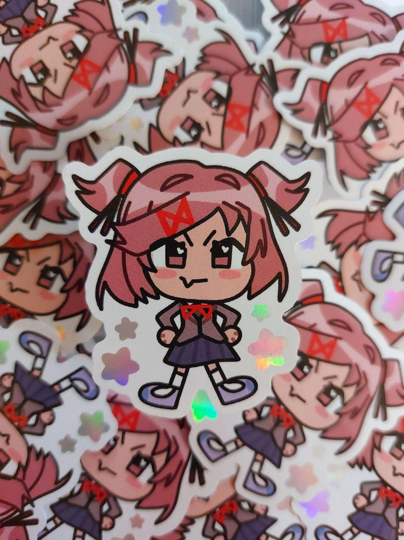 Doki Doki Literature Club Holographic Stickers - Etsy