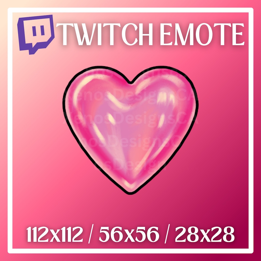 3D Looking Pink Heart Emote, Cute and Sweet Love Emoji, Cool Stylish ...