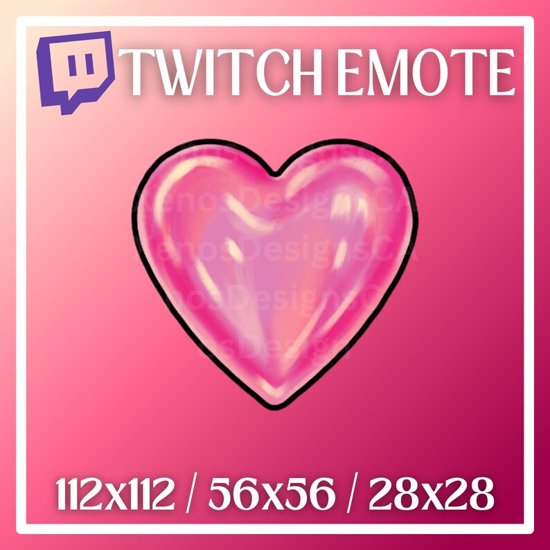 3D Looking Pink Heart Emote, Cute and Sweet Love Emoji, Cool Stylish ...