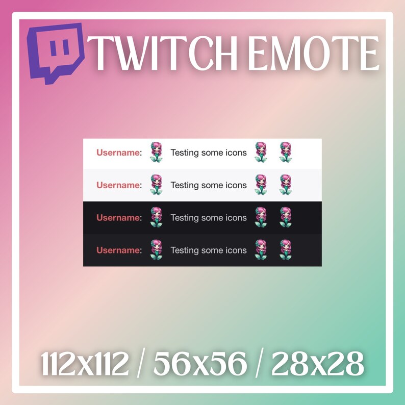 Chibi Purple Hair Mermaid Emote, Cute Magical Creature Emoji, Adorable ...