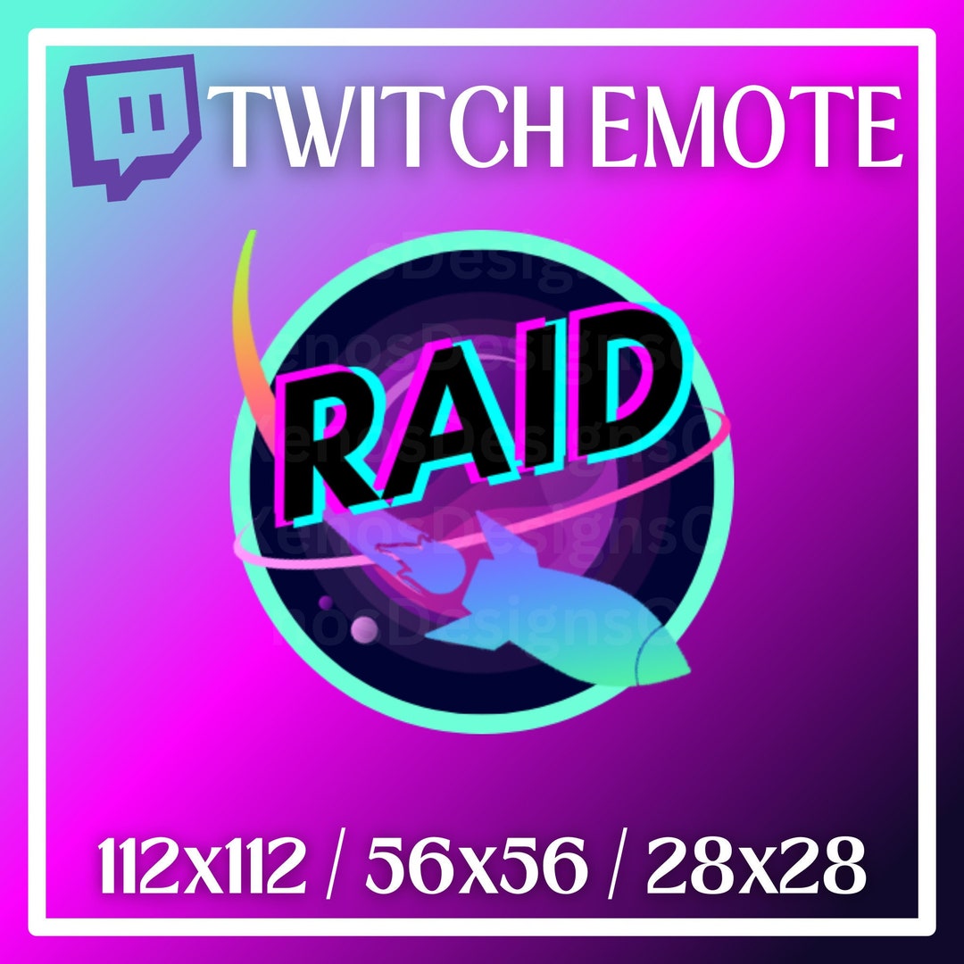 Cool Rocket Raid Emote, Fun Eye Catching Spaceship Emoji, Unique Neon ...