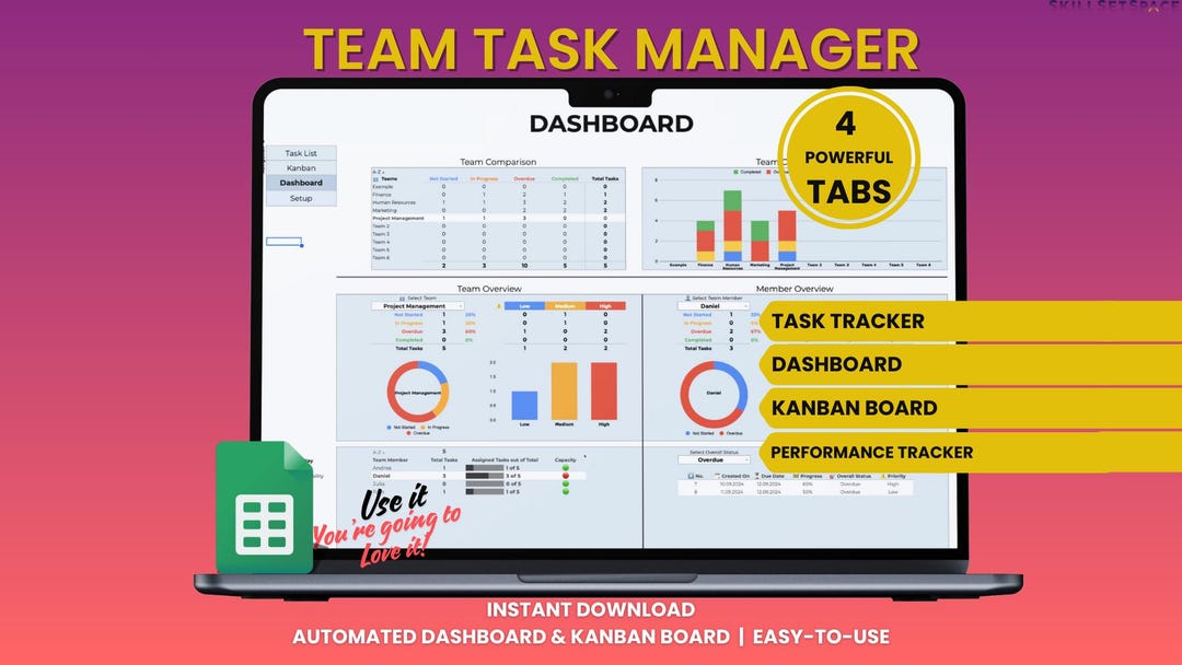 Team Task Manager Tool for Small Business Action Plan to Do List ...