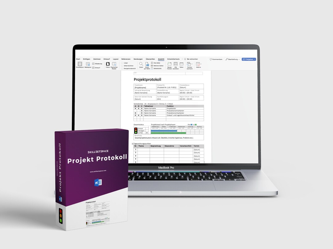 Project Protocol Template Word - Etsy