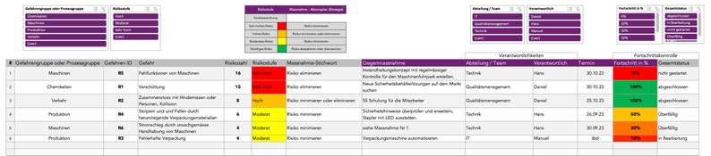 Risk Analysis With Risk Matrix & Action Plan Excel - Etsy