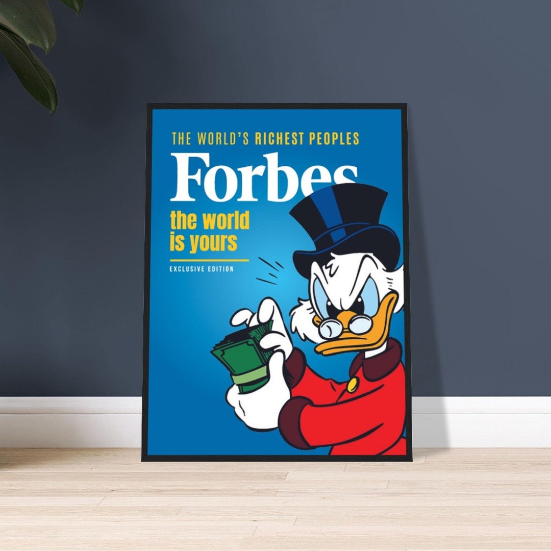 Forbes Scrooge Mcduck Wall Art Motivational Poster With Frame - Etsy
