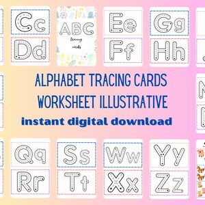 Preschool Alphabet Phonics Tracing Worksheet Printable, Handwriting ...