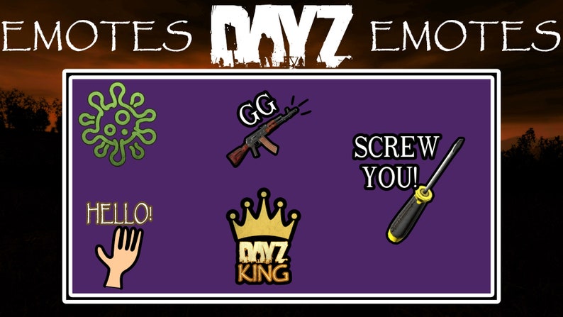 Dayz Emotes Pack of 10 Custom Premade for Twitch/youtube - Etsy