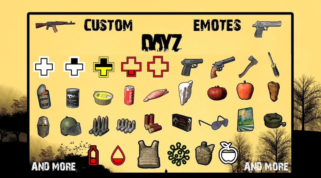 Dayz Emotes Pack of 40 for Twitch/youtube - Etsy