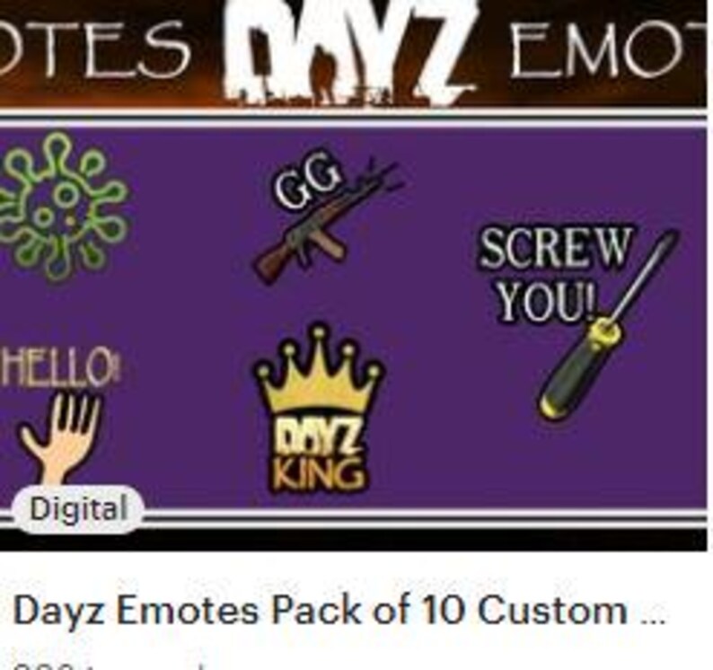 Dayz Emotes Pack of 10 Custom Premade for Twitch/youtube - Etsy