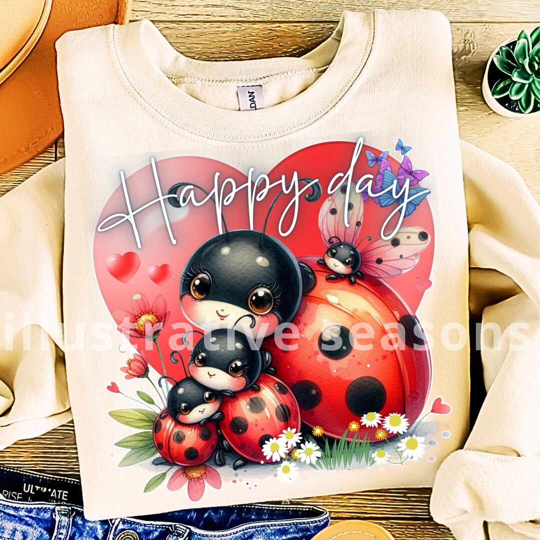 Mothers Day Ladybugs Mom Clip Art PNG-SVG Files, Digital Art ...