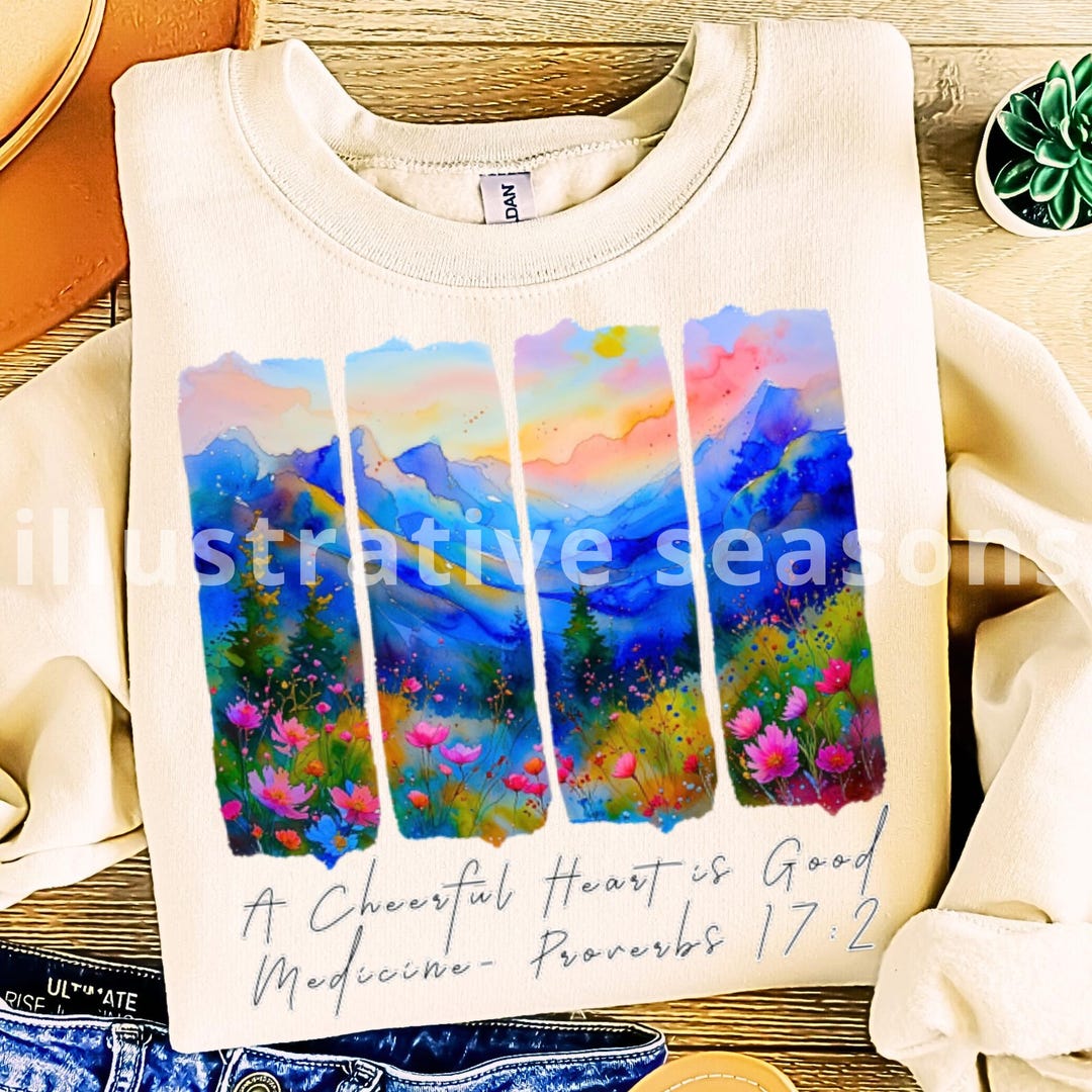 Spring Brushstrokes Watercolor PNG SVG, Wildflower Christian Art, Bible ...