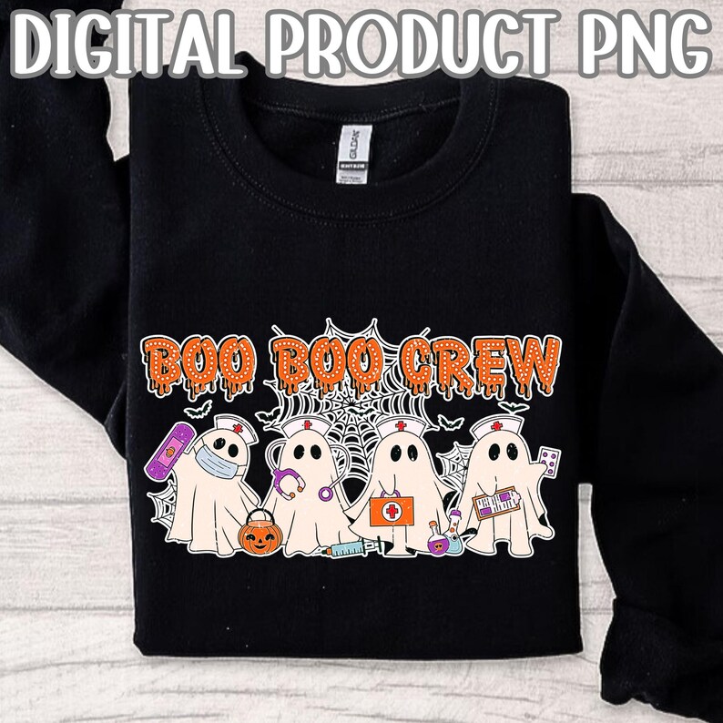 Boo Boo Crew Nurse Png Svg, Spooky Nurse, Halloween Nurse Gift, Spooky ...