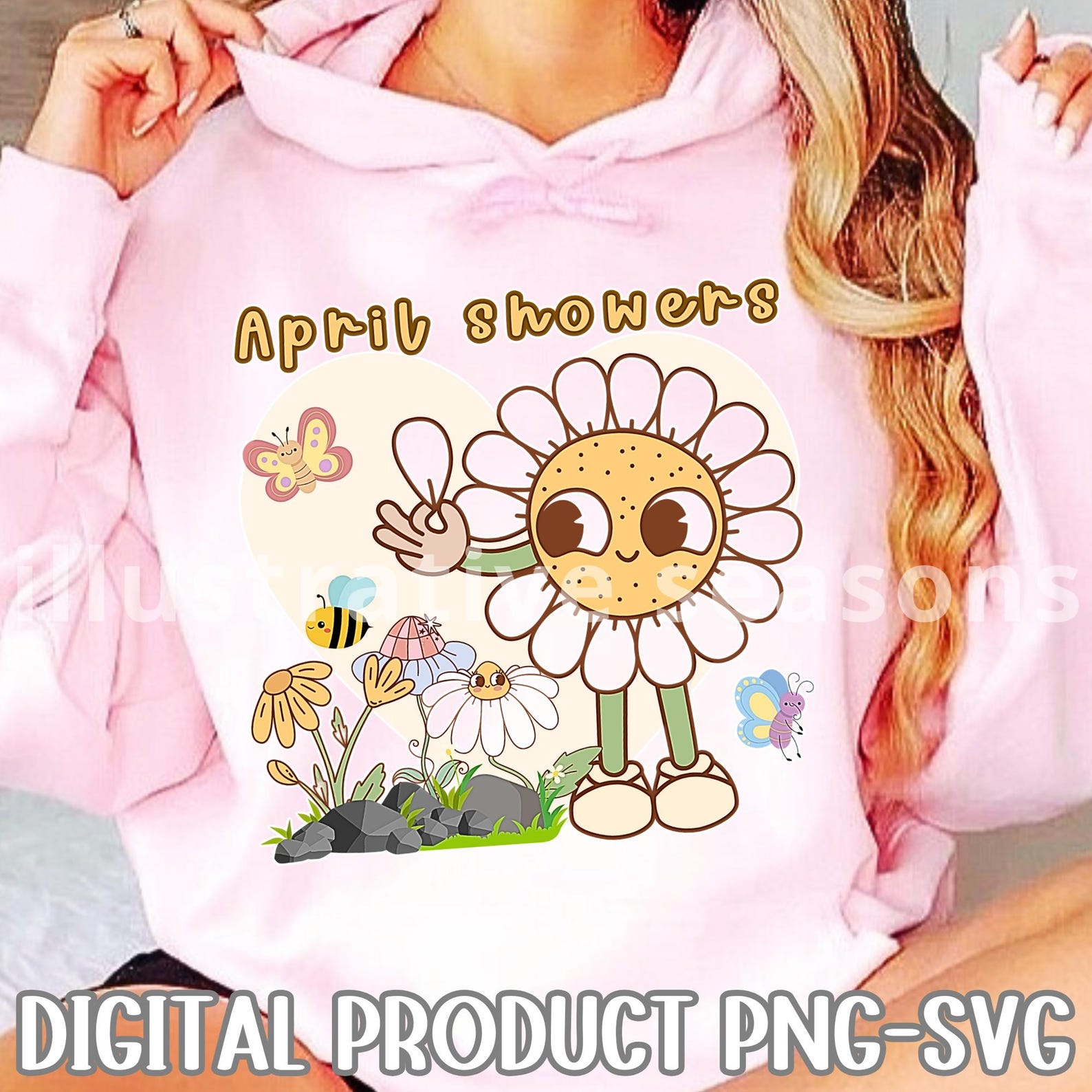 Spring Showers Clip Art PNG-SVG Files, Digital Art Sublimation ...