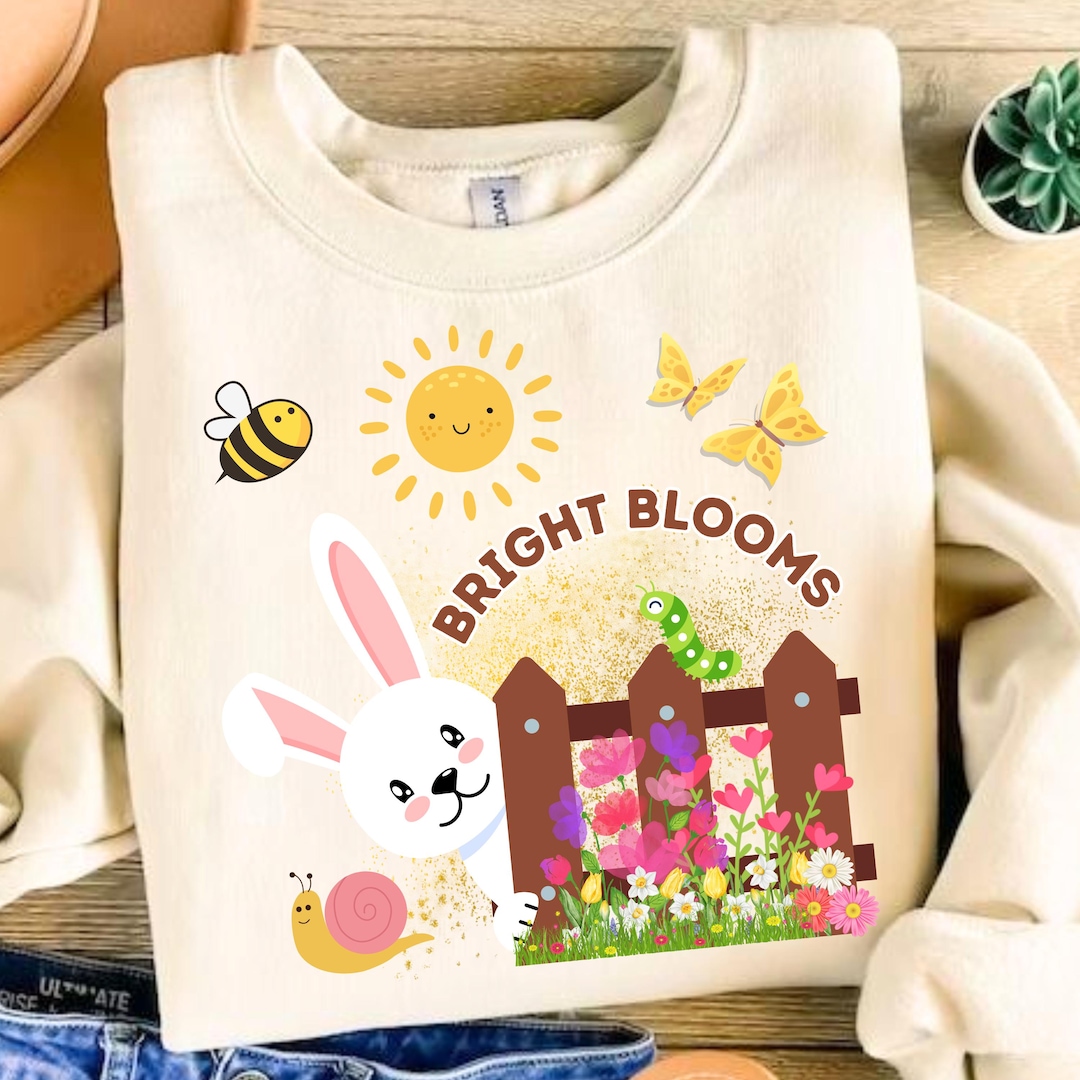 Easter Cute Bunny Spring Clipart Png Svg, Spring Graphics, Spring ...