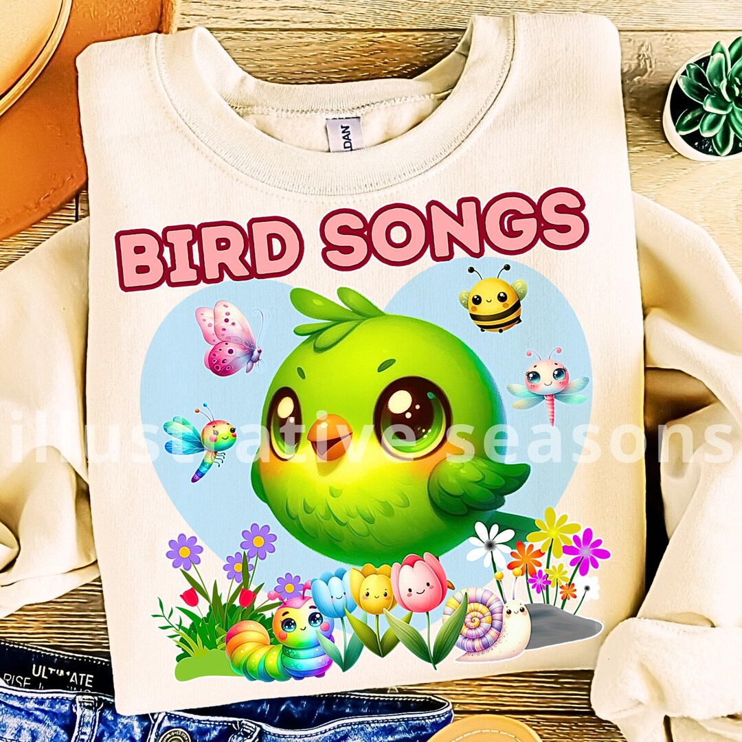 Spring Bird Songs Clip Art PNG - SVG Files, Digital Art Sublimation ...