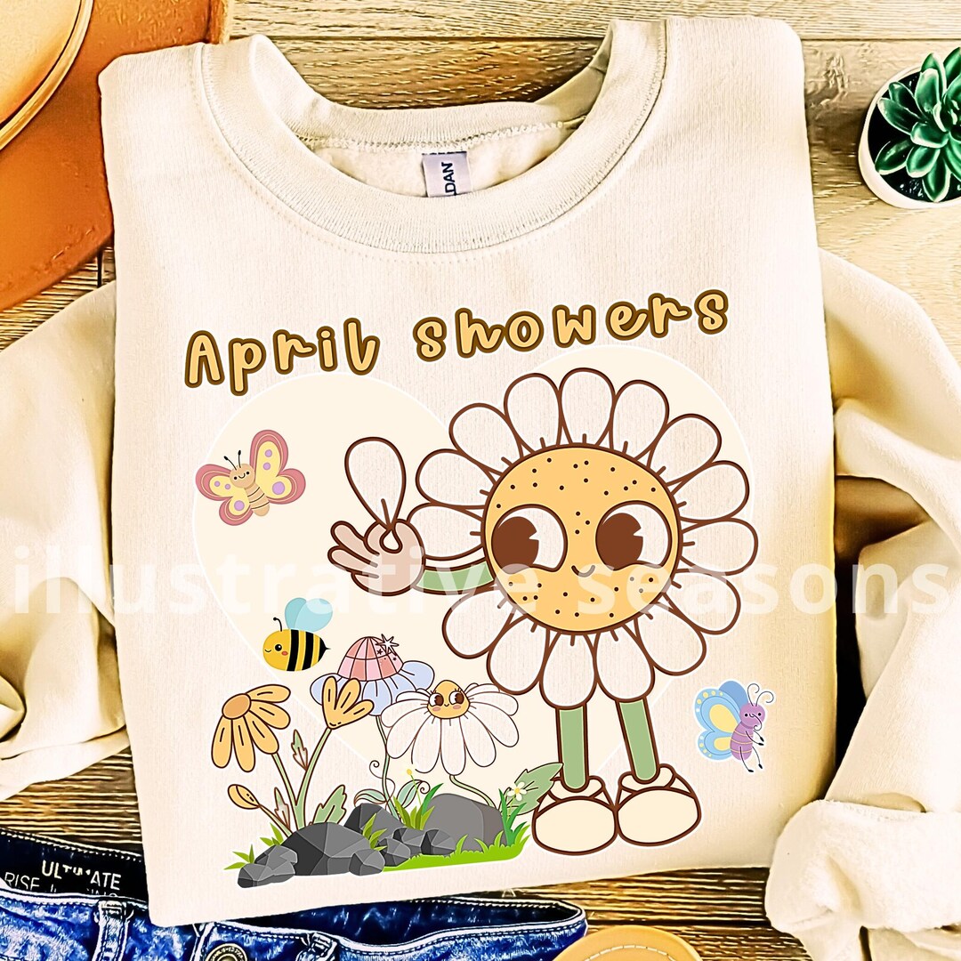 Spring Showers Clip Art PNG-SVG Files, Digital Art Sublimation ...