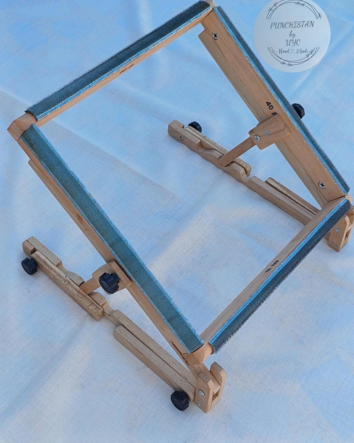 Punch Needle Wood Frame Stand/ Cross Stitch Table Stand, Needlework ...