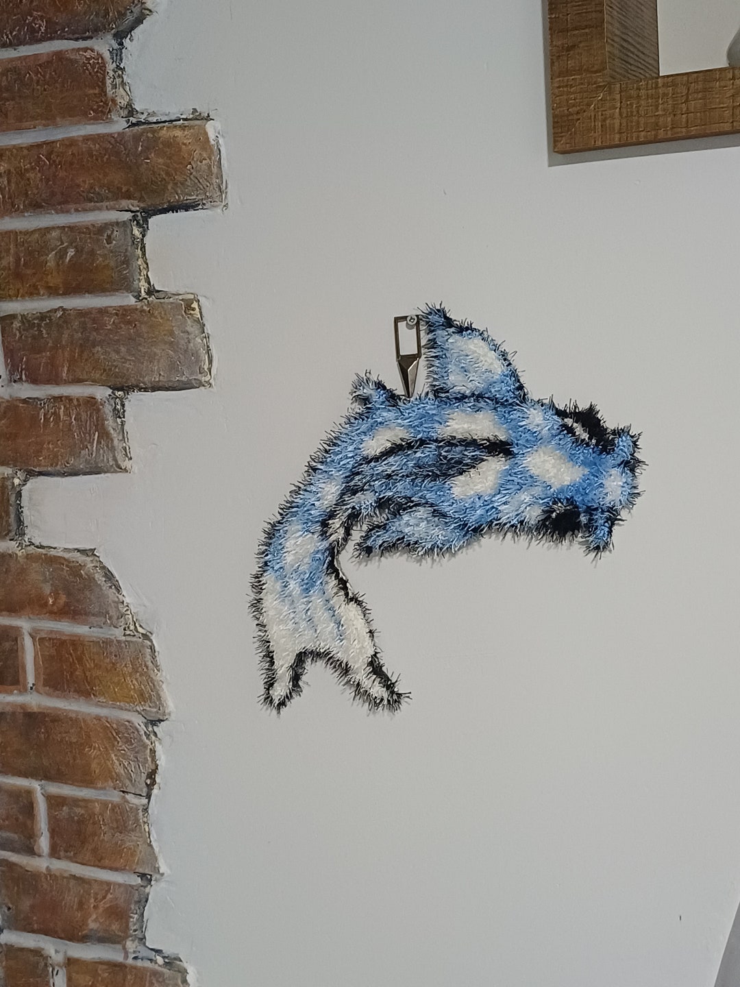 Punch Needle Handmade Blue Koi Fish Wall Decor - Etsy
