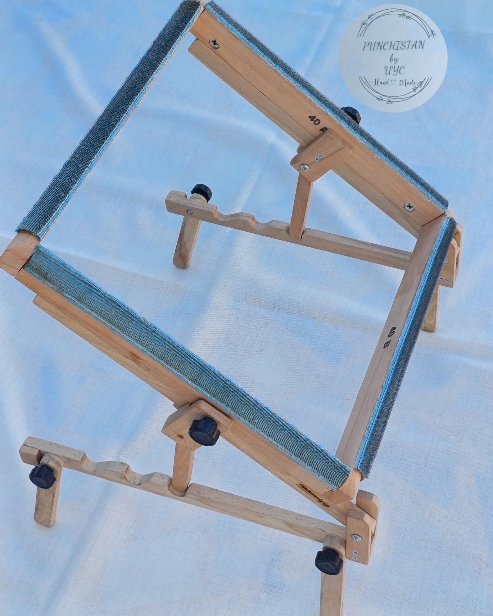 Punch Needle Wood Frame Stand/ Cross Stitch Table Stand, Needlework ...