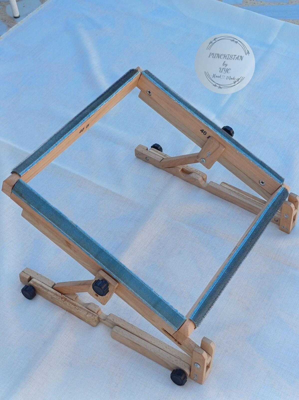 Punch Needle Wood Frame Stand/ Cross Stitch Table Stand, Needlework ...