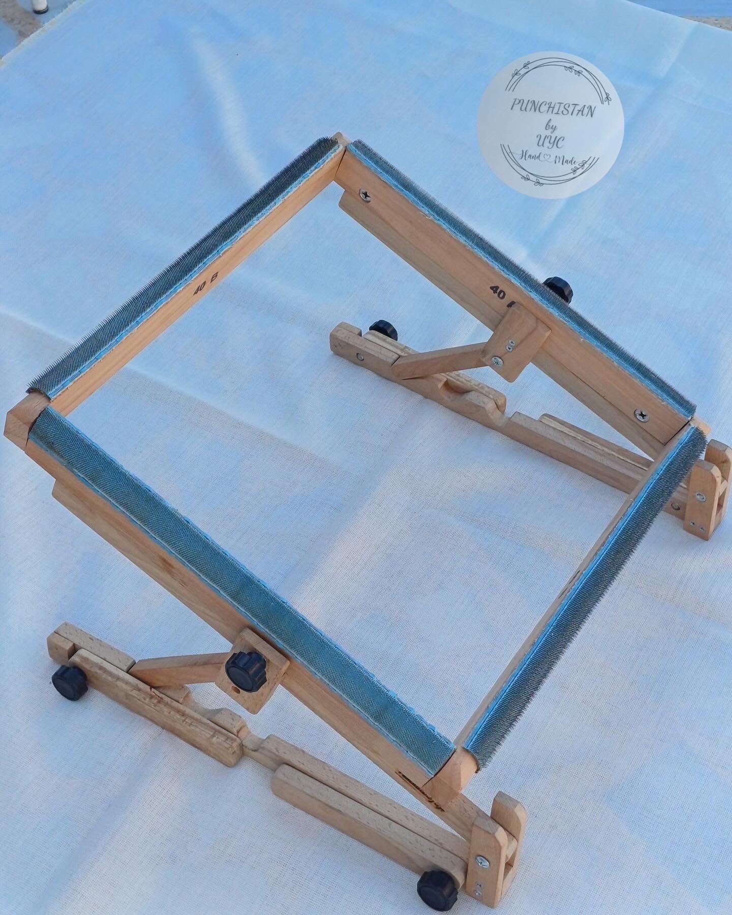 Punch Needle Wood Frame Stand/ Cross Stitch Table Stand, Needlework ...