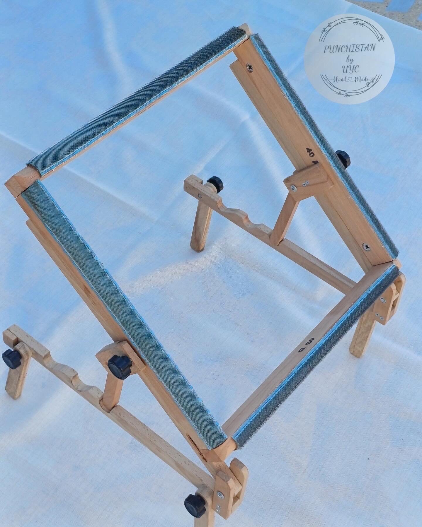 Punch Needle Wood Frame Stand/ Cross Stitch Table Stand, Needlework ...