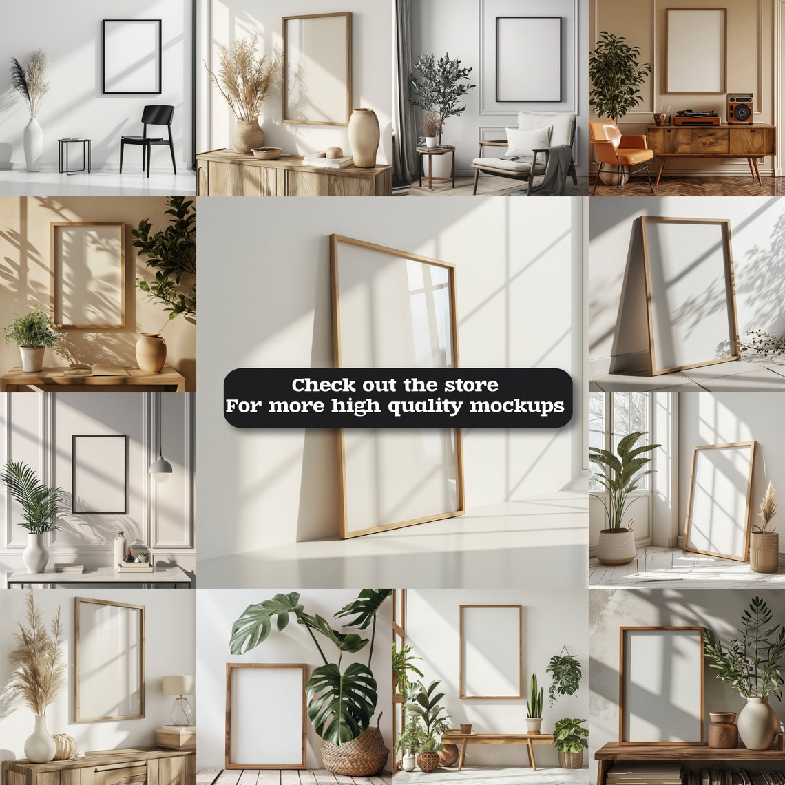 Frame Mockup, ISO A Ratio, Leaning Frame Mockup, Din A Frame Mockup ...