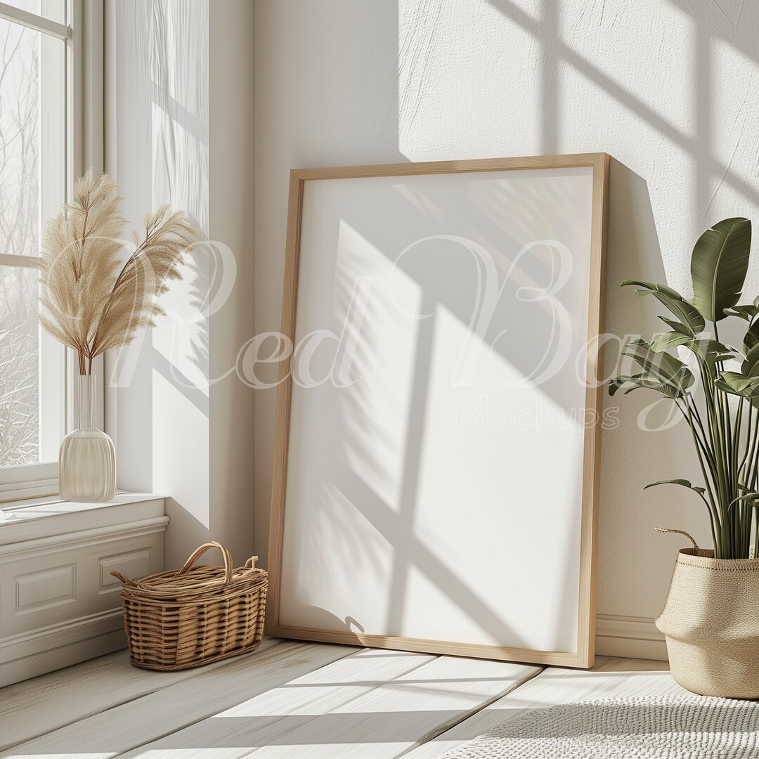 Din A Vertical Leaning Frame Mockup, Photoshop Editable Smart Object ...
