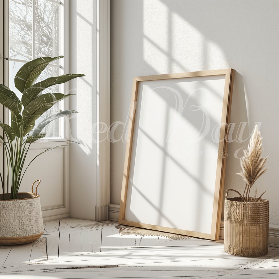 Din A Vertical Leaning Frame Mockup, Photoshop Editable Smart Object ...