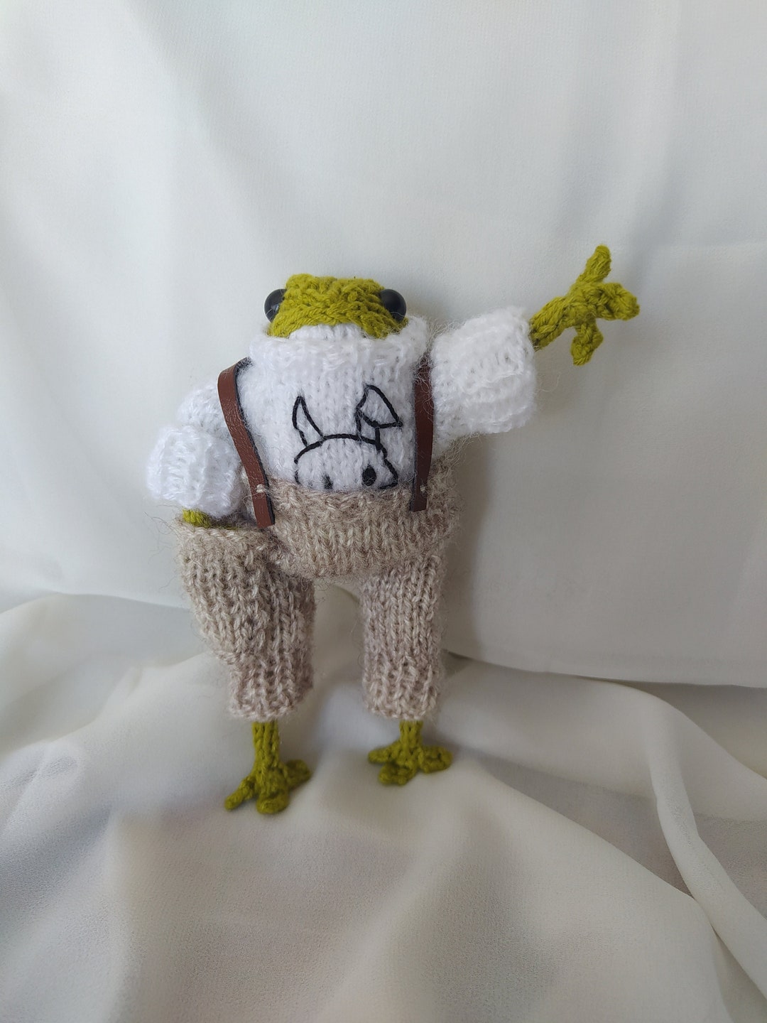 Froggie Amigurumi Frog With Clothes - Handmade Amigurumi Frog With ...