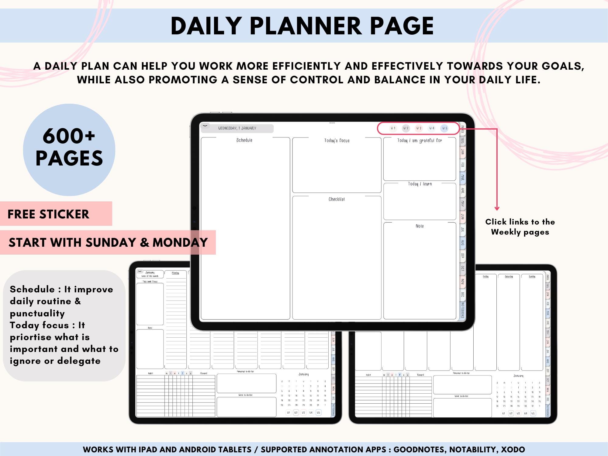 Ultimate Digital Planner and Calendar 2025 (landscape) for Ipad ...