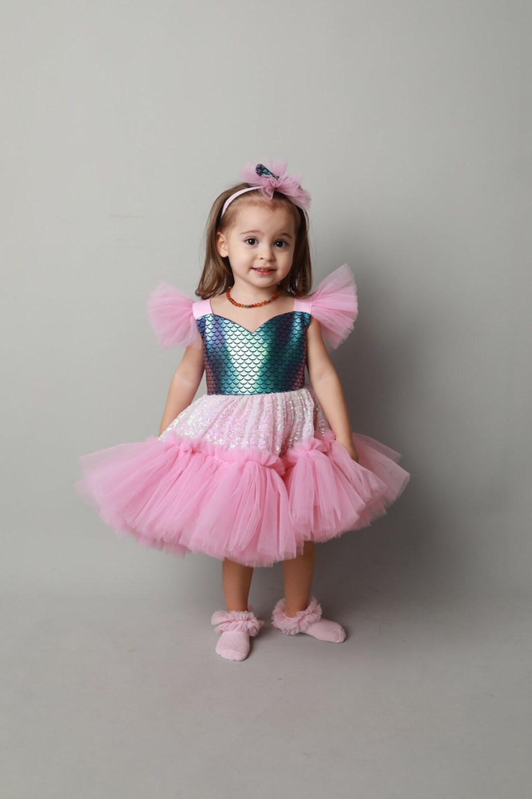 Mermaid Dress for Girls, Birthday Girl Dress, Tutu Sparkling Dress ...