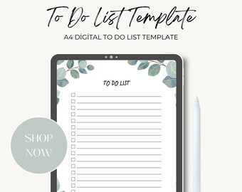 Eucalyptus to Do List Printable Modern to Do List Simple to Do List ...